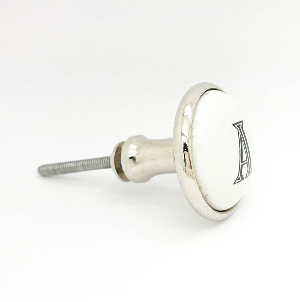 Ceramic Alphabet Or Number Letter Cupboard Drawer Knob By G Decor ...