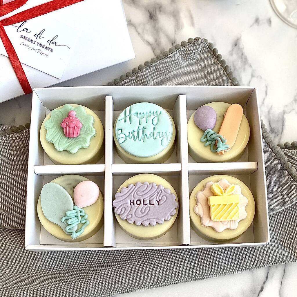 Personalised Birthday Chocolate Coated Oreo Gift By La di da Sweet ...