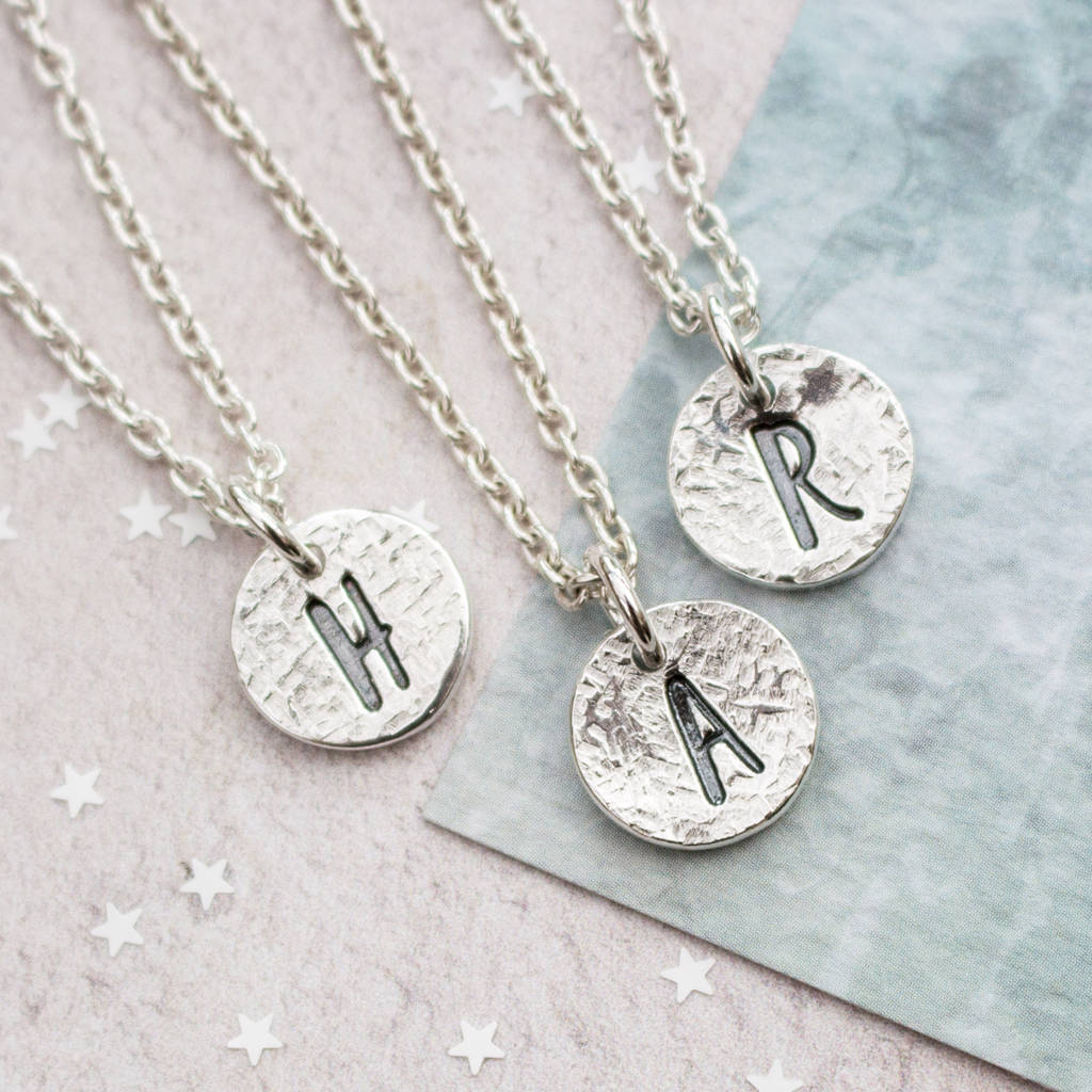 Silver Initial Necklace By Green River Studio Notonthehighstreet