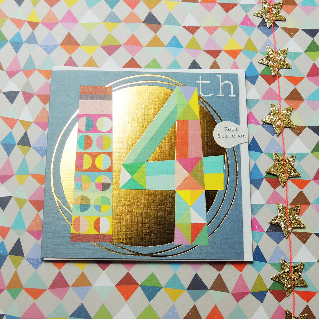 Gold Foiled Number Fourteen Card By Kali Stileman Publishing ...