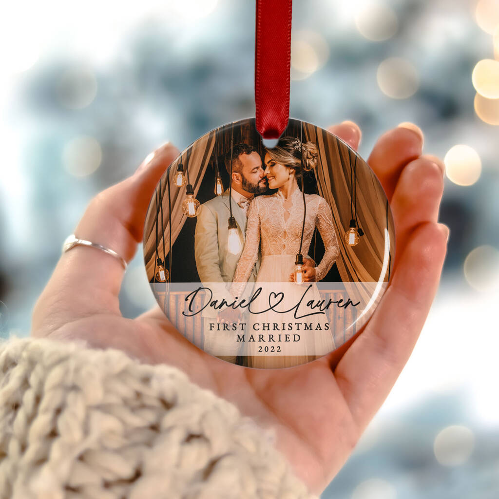 Our First Christmas Married Bauble Couples Wedding Gift By Secret ...