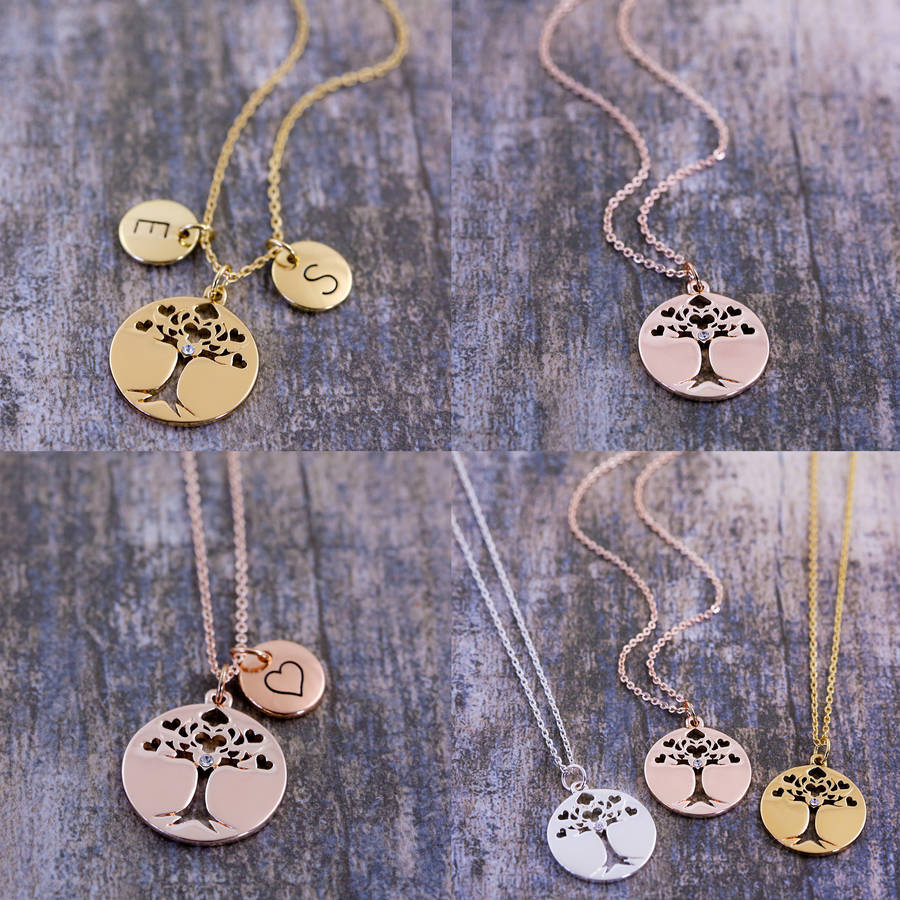 personalised tree of life pendant by j&s jewellery | notonthehighstreet.com