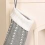 Personalised Nordic Grey Chunky Knit Stocking By Dibor ...