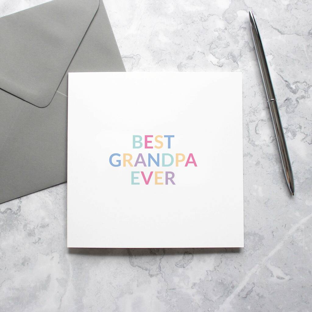 'best Grandad Or Grandpa Ever' Grandparent Card By Purple Tree Designs ...