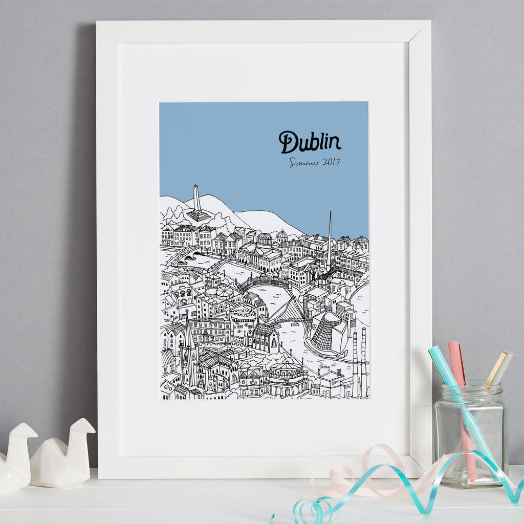 personalised dublin print by tessa galloway illustration ...
