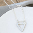 Silver Triangle Necklace. Geometric Pendant By Louy Magroos ...