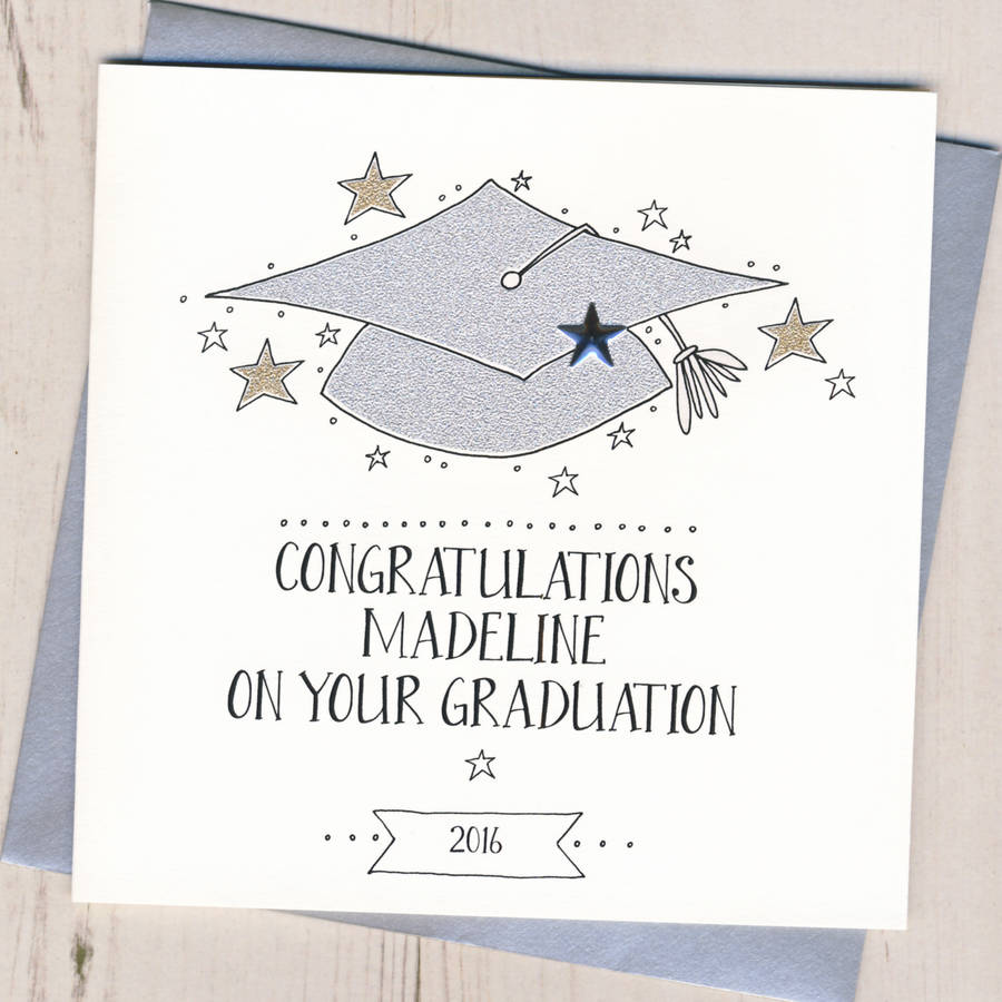 personalised sparkling graduation card by eggbert & daisy ...