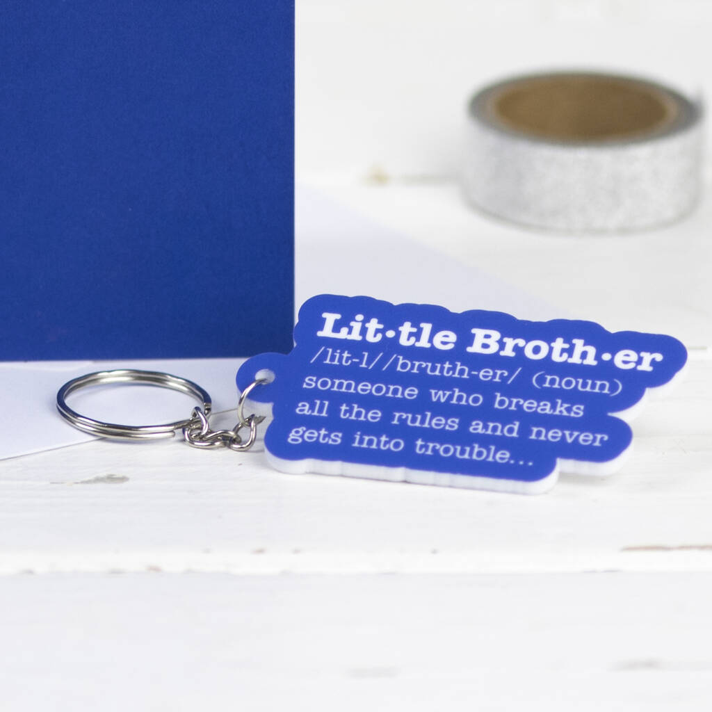 Little Brother Definition Card With Matching Keyring By Lello Creatives