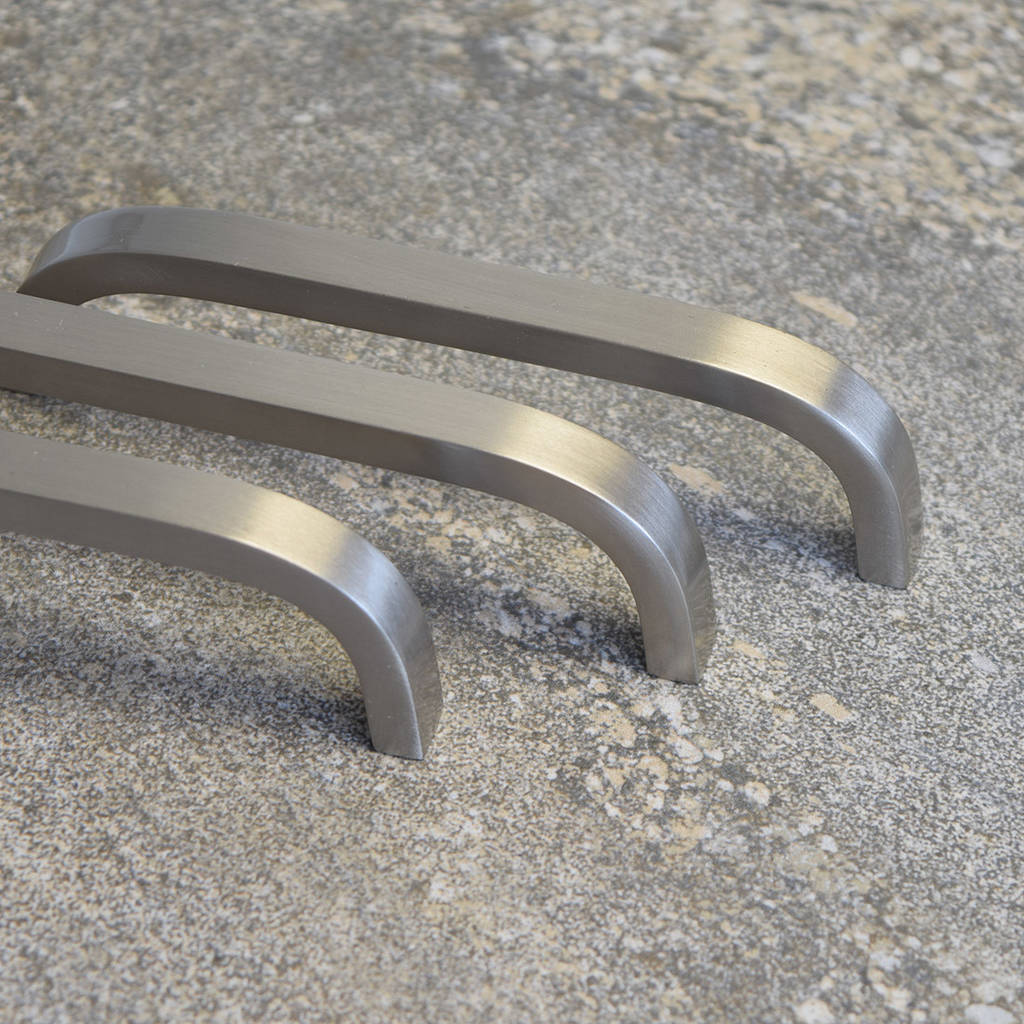 solid brass silver door and drawer bar handles by pushka home ...