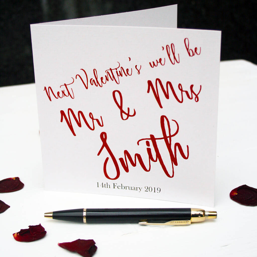 First Valentine's Day As Mr And Mrs Card By Juliet Reeves Designs ...