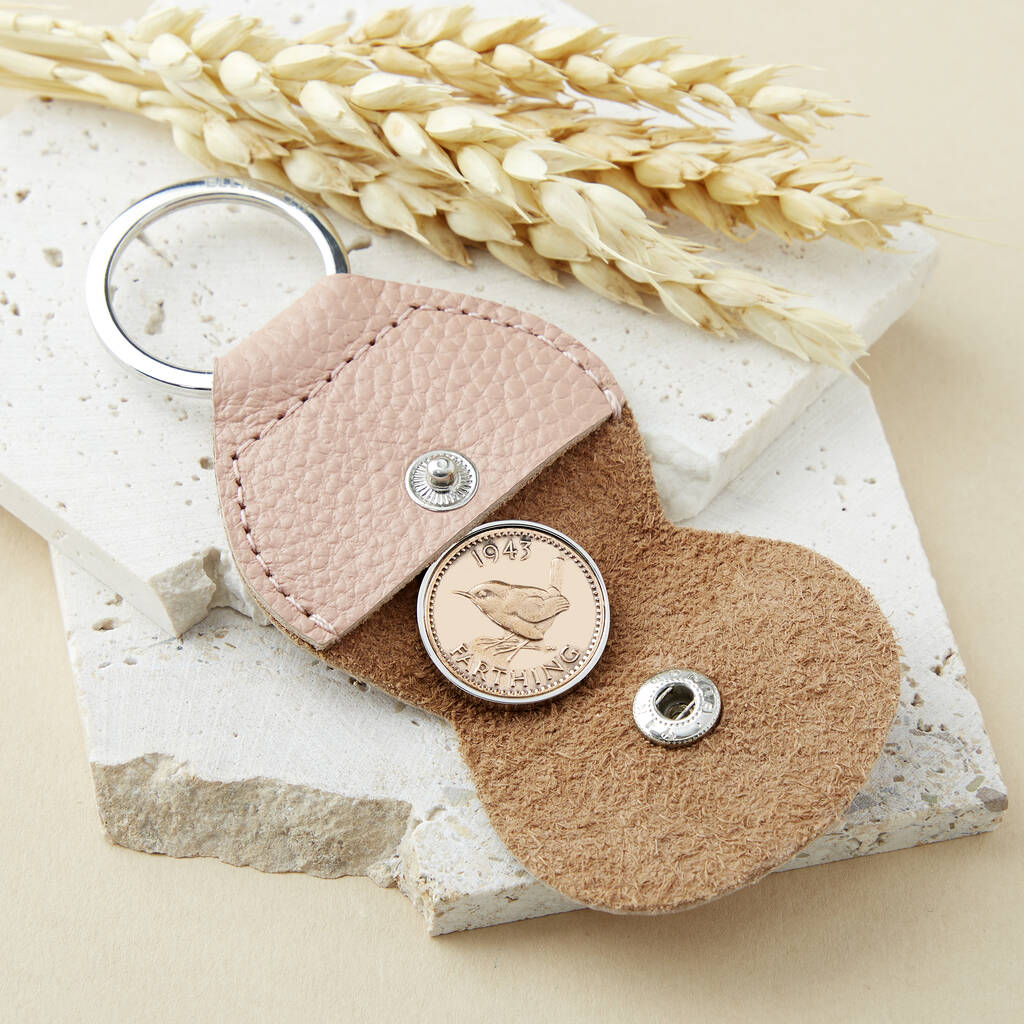 80th Birthday 1944 Farthing Keepsake Keyring By Ellie Ellie