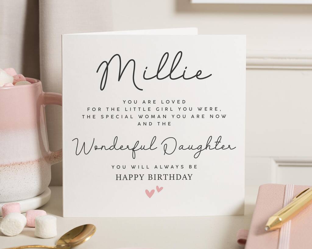 Personalised Cute Birthday Card For Daughter By Paper Scene