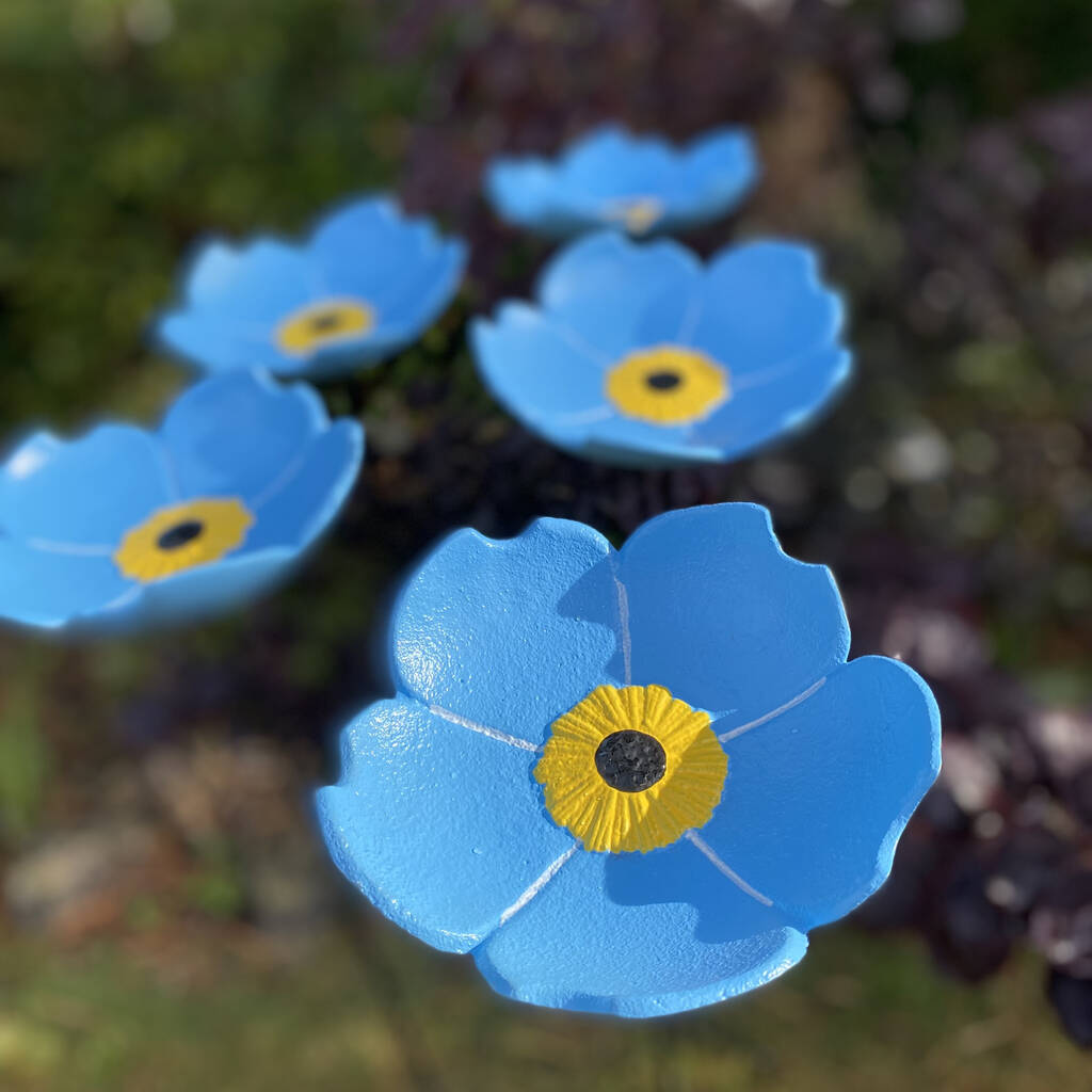 Set Of Five Cast Iron Forget Me Not Bird Feeders By Garden Selections ...