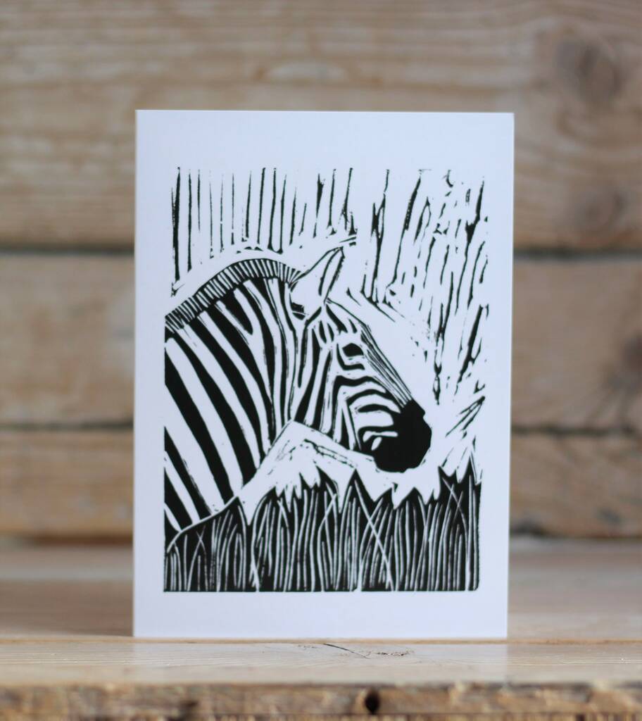 a pack of six lino cut cards by bird | notonthehighstreet.com