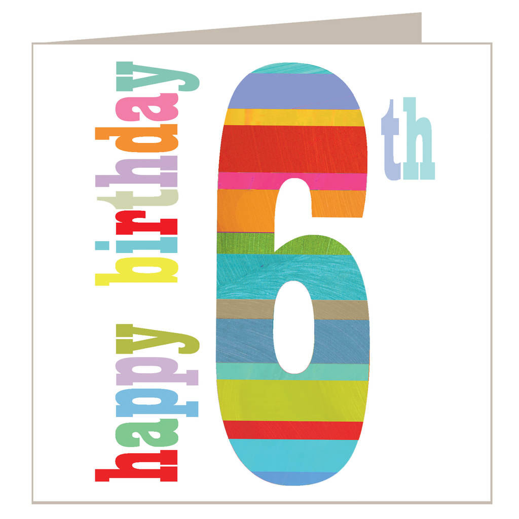 Sparkly 6th Birthday Card By Kali Stileman Publishing ...