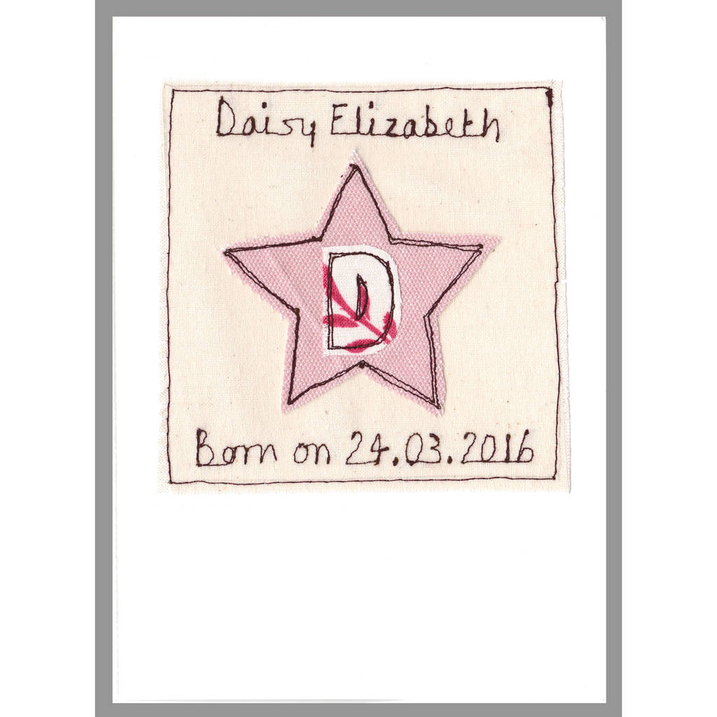 personalised girl's naming day card by milly and pip ...