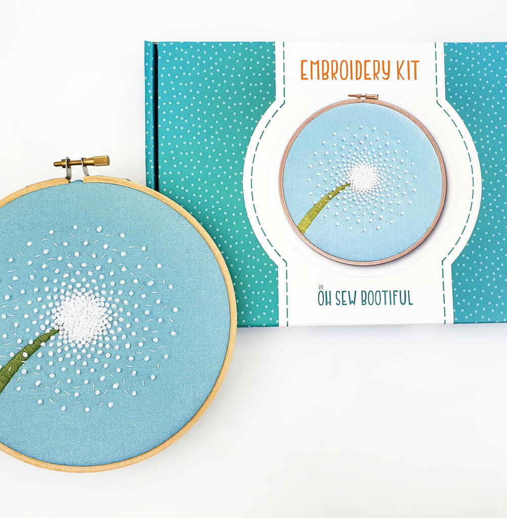Dandelion Clock Embroidery Kit By Oh Sew Bootiful | notonthehighstreet.com