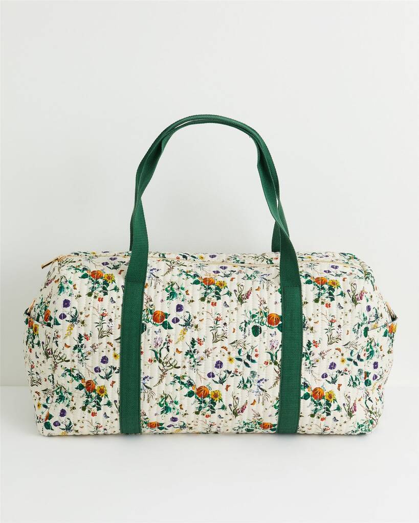 Botanical Pumpkin Ivory Quilted Weekend Bag By Fable England ...