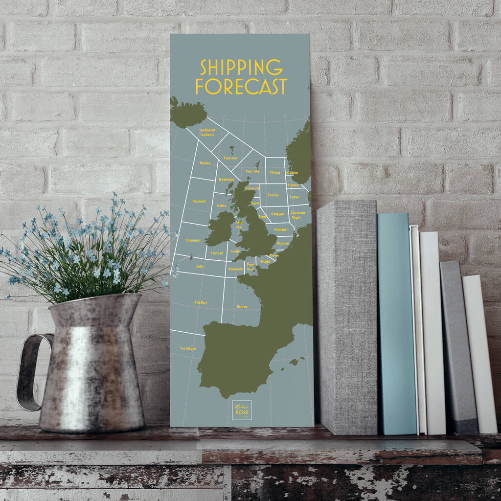Shipping Forecast Area Map Reference Chart By Alice Rose ...