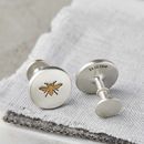personalised sterling silver and gold bee cufflinks by sally clay ...