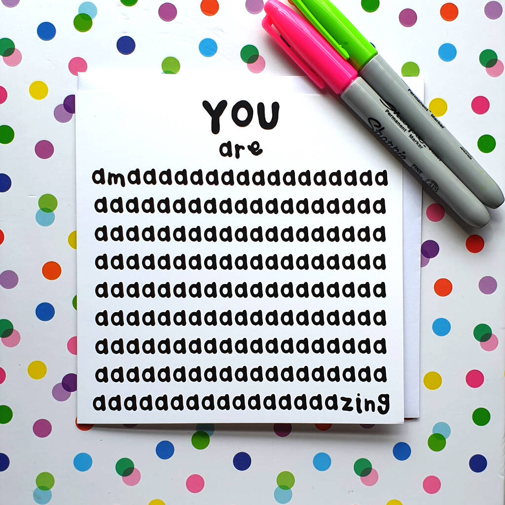 You Are Amazing Greetings Card By Peas-in-a-Pod | notonthehighstreet.com