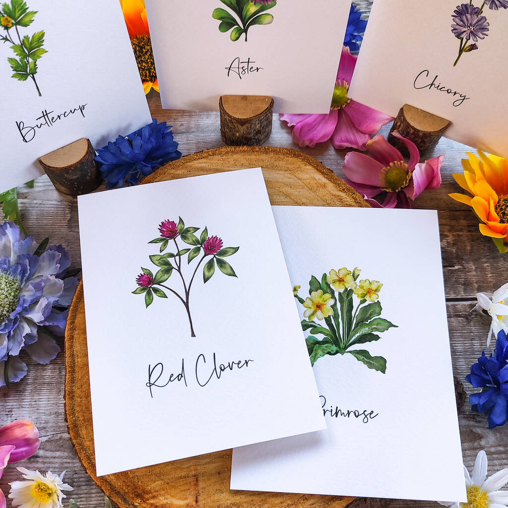 Flower Table Name Card By Paper Willow | notonthehighstreet.com