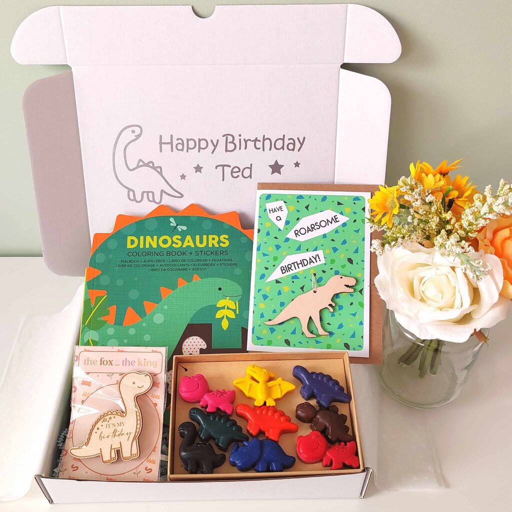 Dinosaur Birthday Boy Gift Set By Beatrice & Barley