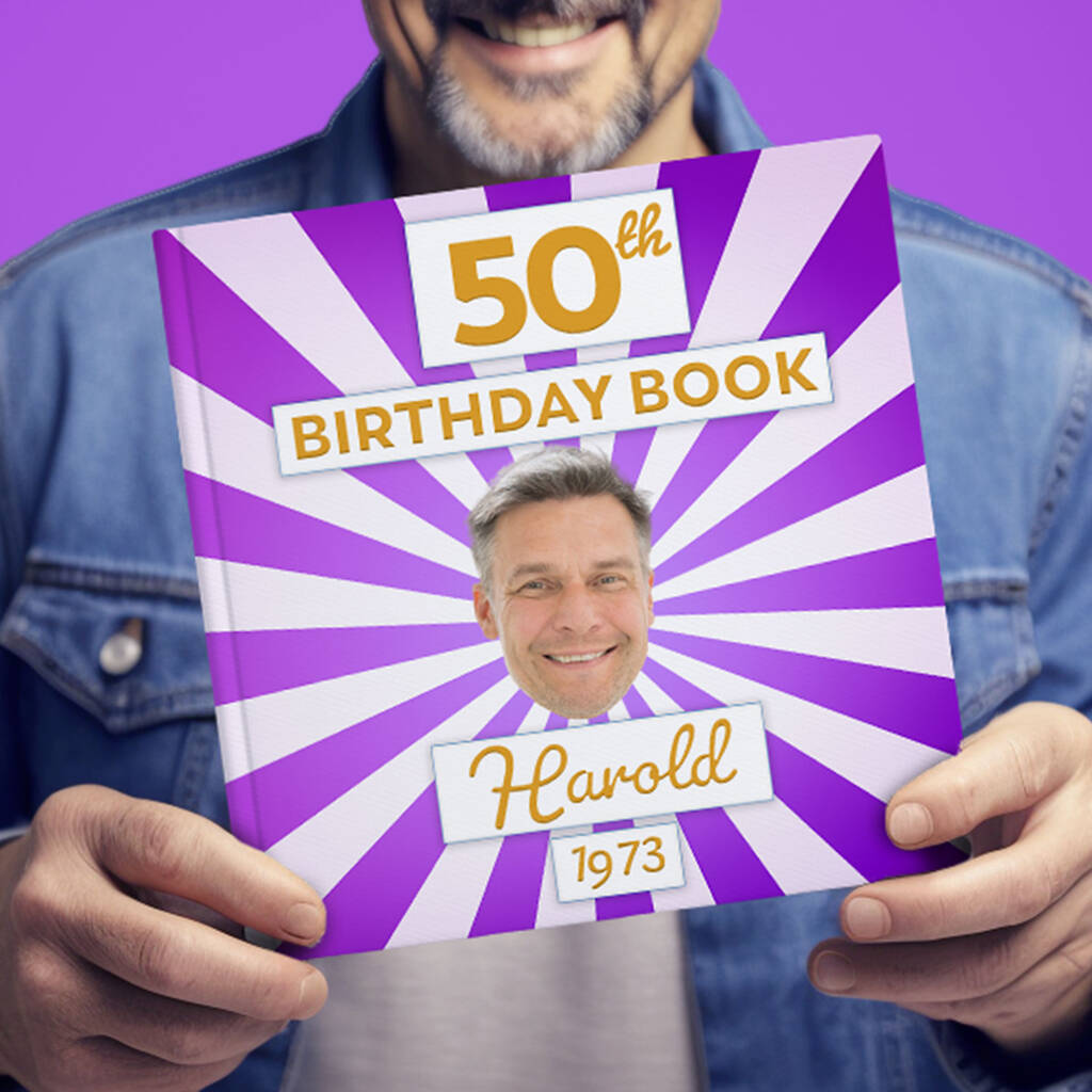 Personalised 50th Birthday Gift Book 'My Birthday Book' By Be In The Book
