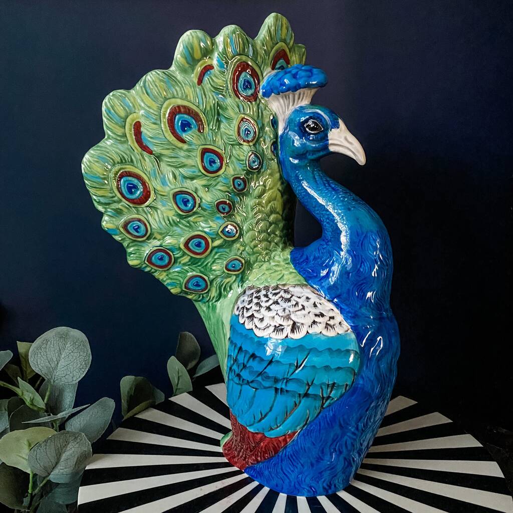 Peacock Ceramic Vase By Punk And Poodle