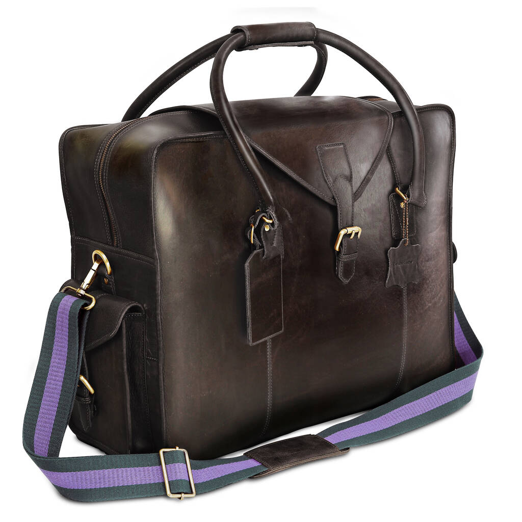 'markham' Leather Holdall In Chestnut By Vintage Child ...