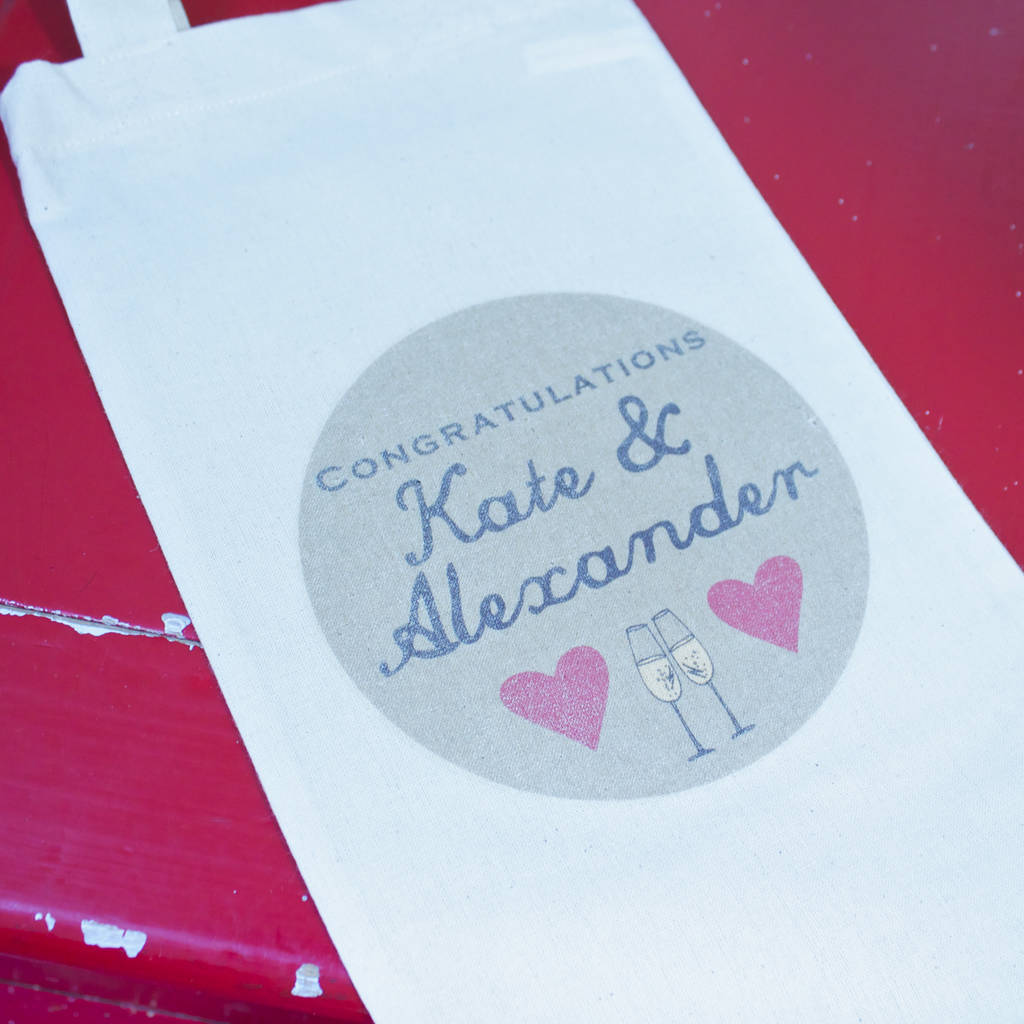 Congratulations Personalised Cotton Bottle Bag By Bedcrumb ...
