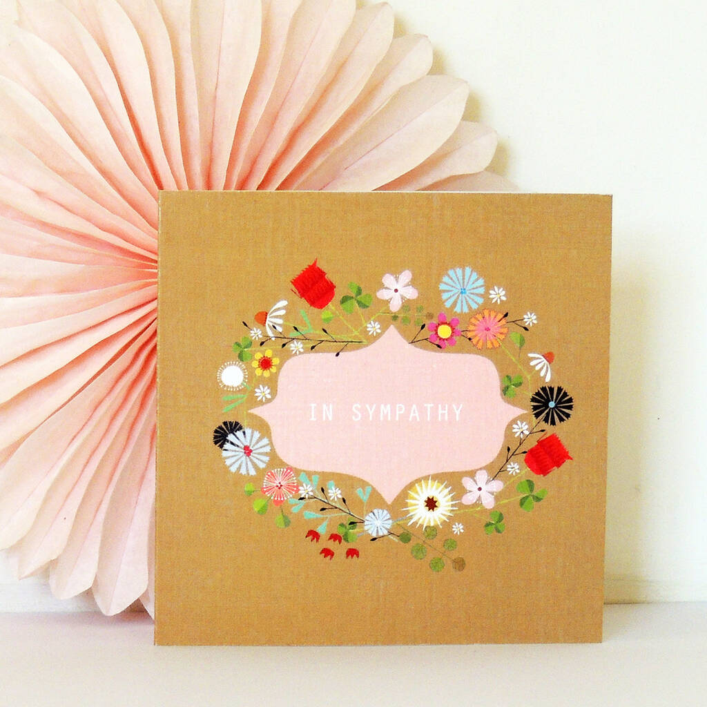 Floral Sympathy Card By Kali Stileman Publishing | notonthehighstreet.com