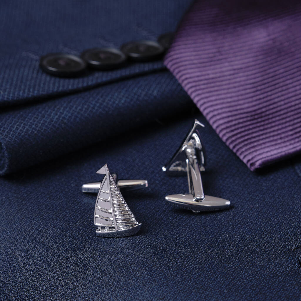 Sailing Boat Cufflinks By We Love To Create | notonthehighstreet.com