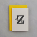 Z Is For Zebra, Alphabet Card By Wolf & Ink | notonthehighstreet.com