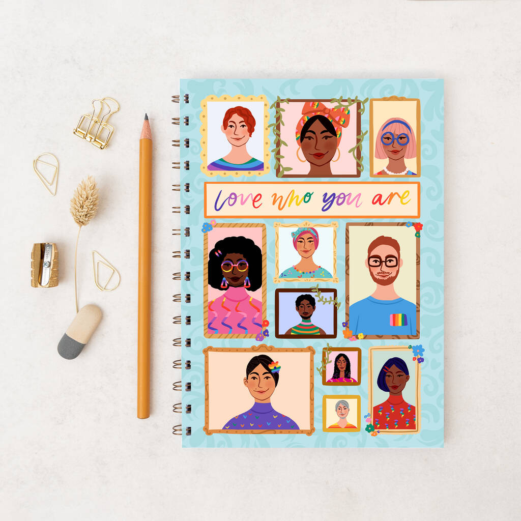'Love Who You Are' Pride Lgbtq+ A5 Notebook By Flourish Paperworks