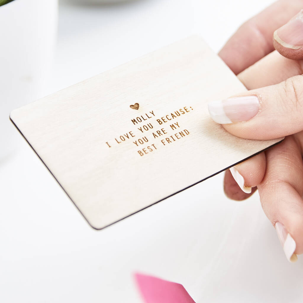 Personalised Wooden Token Card By Sophia Victoria Joy ...