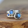 Storm Sterling Silver Stacking Rings With Labradorite By Alison Moore ...