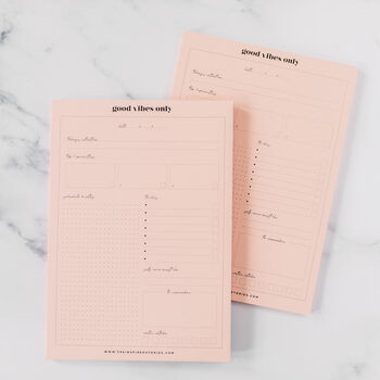 daily notepad good vibes only by the inspired stories ...