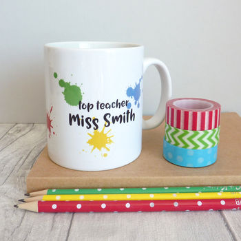 Top Teacher Personalised Mug By Little Cherub Design ...