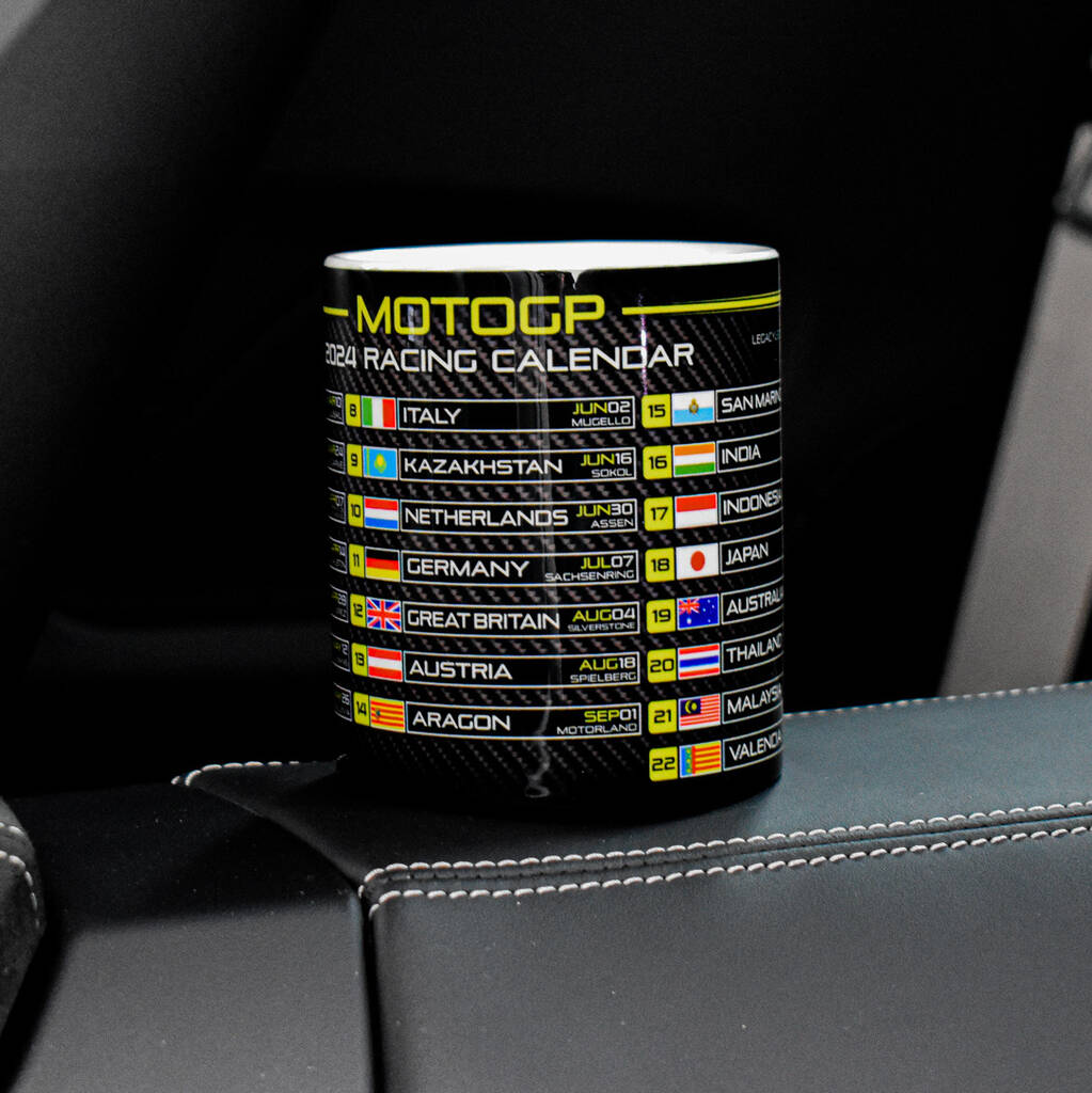 Moto Gp 2024 Season Racing Calendar Mug By Legacy Legends
