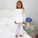 Floral Embroidered Pyjamas With Lace Trims By Mini Lunn ...