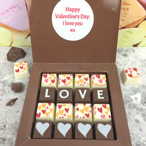 Personalised Message Love And Hearts Chocolates By Cocoapod Chocolates ...