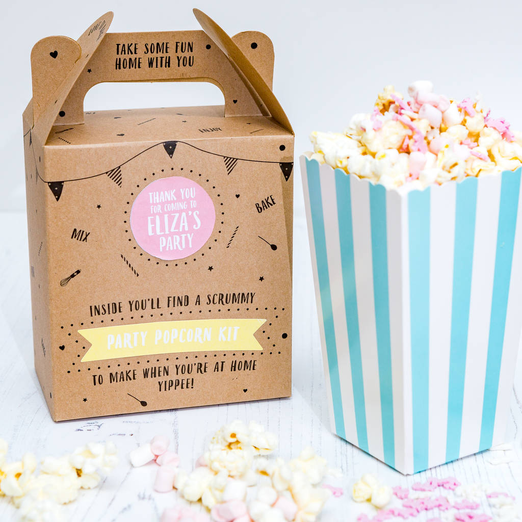 party bag popcorn kit by craft & crumb | notonthehighstreet.com