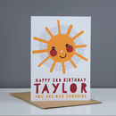 'you Are My Sunshine' Personalised Birthday Card By House Of Hooray ...