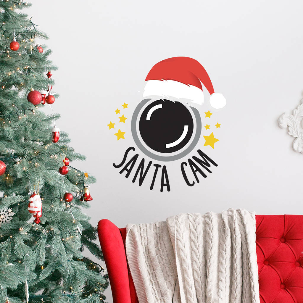 reindeer, elf, santa cam christmas wall sticker by bubblegum balloons ...