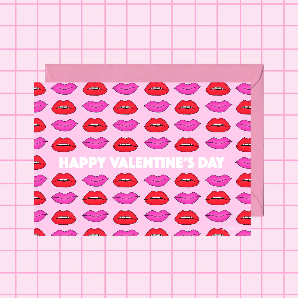 Kiss Valentines Card By Pearl Ivy