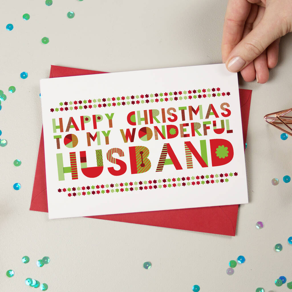 Wonderful Husband Christmas Card By A Is For Alphabet Wonderful Husband Christmas Card By A Is For Alphabet