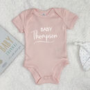 Personalised Script Writing Babygrow By Lovetree Design ...