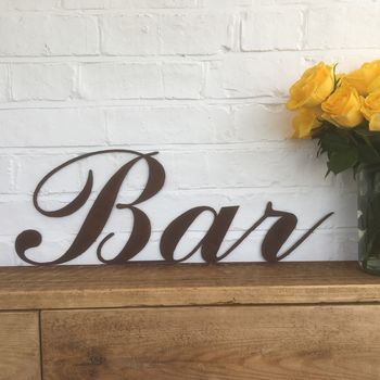 Rusty Metal Word Signs Plaques By RW NORFOLK | notonthehighstreet.com