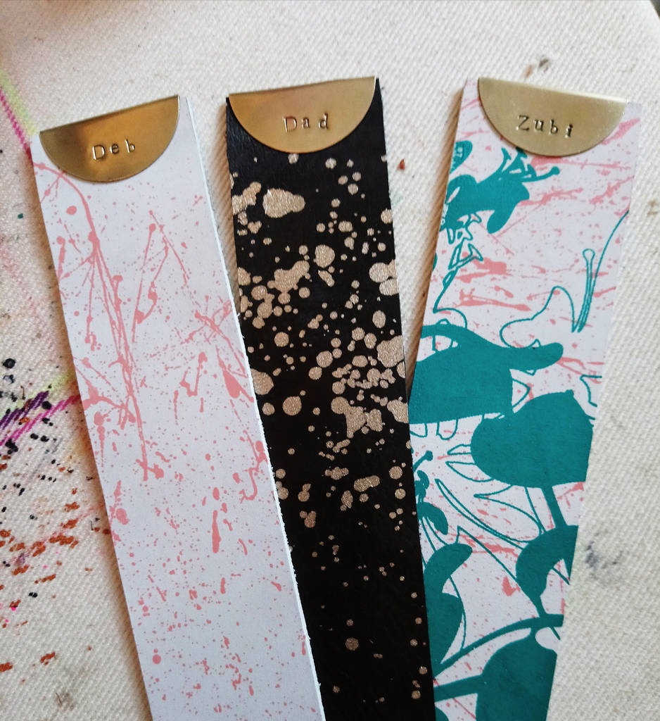 more than words leather bookmark by jane de bono textiles england ...